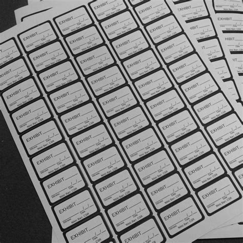 Legal Exhibit Labels Personalized Court By Personalizedgallery 500