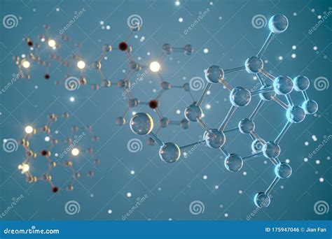 Molecules And Biology Biological Concept D Rendering Stock Illustration Illustration Of