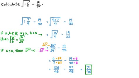 Question Video Evaluating Numerical Expressions Involving Square Roots Nagwa