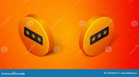 Isometric Password Protection And Safety Access Icon Isolated On Blue