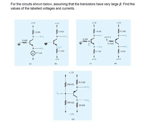 solved by an expert for the circuits shown below assuming that the