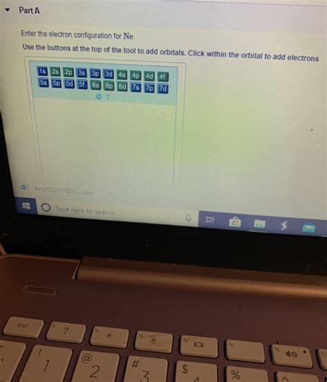 Solved Part A Enter The Electron Configuration For Ne Use