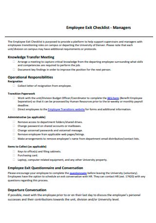 20 FREE Employee Exit Checklist Samples To Download