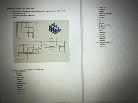 Solved 1 Recreate The Following Model Set The Unit System