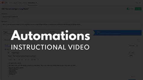 Automations Instructional Video Youtube