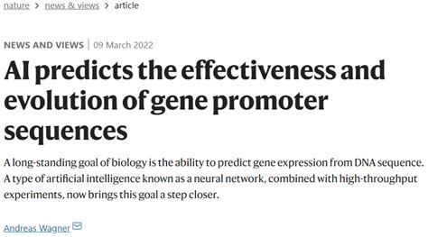 Nature｜ai预测基因启动子序列的有效性和进化 智源社区