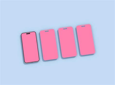 Phone 14 Pro 모형 및 일부 분리된 화면 플로팅 Ui Ux 앱 개념 3d 렌더링 프리미엄 사진