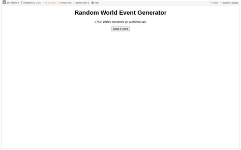 Random World Event Generator