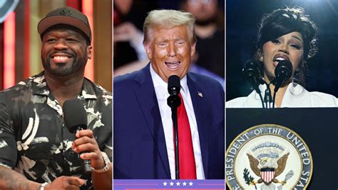 50 Cent Cardi B And More Artists React After Donald Trump Wins 2024