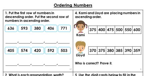 Year 3 Ordering Numbers Lesson Classroom Secrets Classroom Secrets