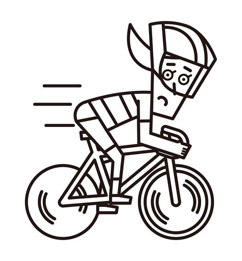 단거리 선수의 그림 여성 사이클링 트랙 운동 선수 무료 일러스트 소재집 Kukukeke