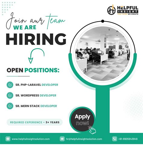 Helpful Insight Private Limited Is Hiring For Multiple Senior