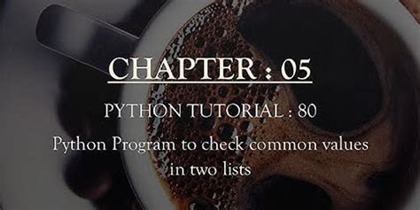 Extract Common Values From Two Lists Python Catalog Library