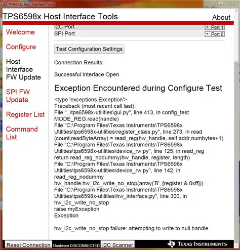 Tps65981 Tps6598x Application Cutomization Tool Ftdi Interface Forum Interface Ti E2e