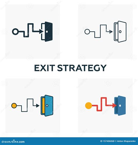 Exit Strategy Outline Icon Thin Line Element From Crowdfunding Icons Collection UI And UX