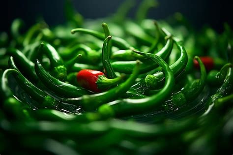 Premium Photo Cylindrical Chili Peppers Captured