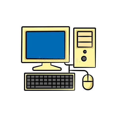 Desktop Computer Drawing Stock Illustrations 9 005 Desktop Computer Drawing Stock