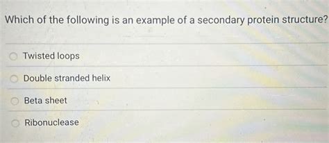 Solved Which Of The Following Is An Example Of A Secondary