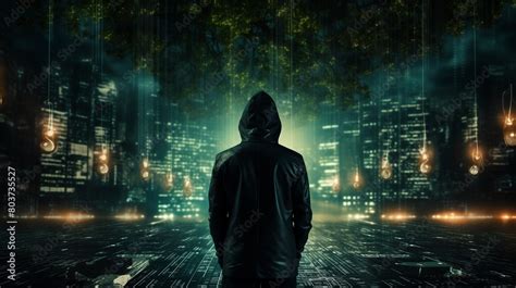 Hacker Engrossed In Complex Code Manipulation Depicting The Menace Of Cyber Security Urging