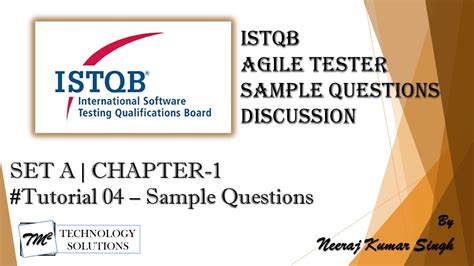 Istqb Agile Tester Sample Questions Tutorial 4 Set A Chapter 1 Istqb Mock Question Tm