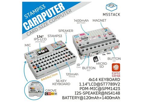 m5stack cardputer con esp32 s3 m5stack k132 v11