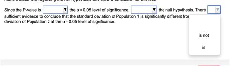 Solved Test The Hypothesis That σ1 σ2 At The α005 Level