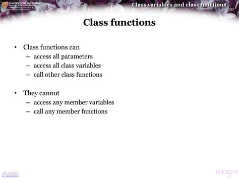 Class Variables And Class Functions Ppt Download