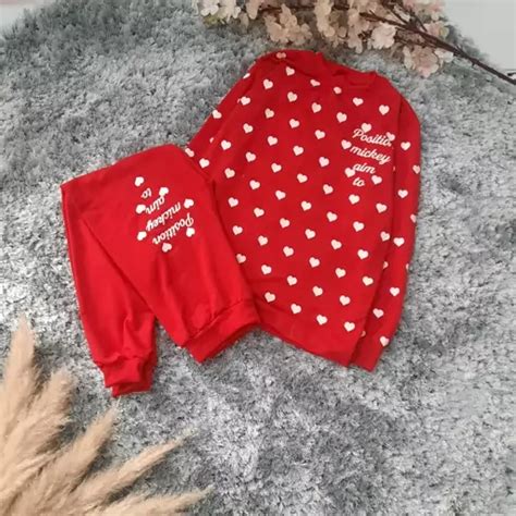 خرید و قیمت بلوز شلوار زنانه طرح قلب جنس نخ پنبه فری سایز 38 تا 44