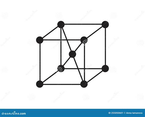 Volumetric Crystal Lattice Stock Vector Illustration Of Diamond 255050601