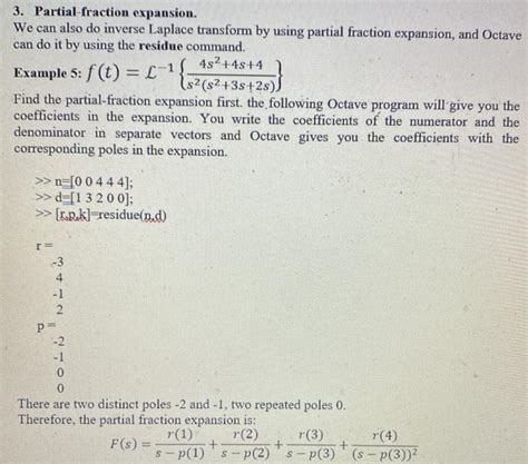procedure 1 laplace transform octave and matlab can