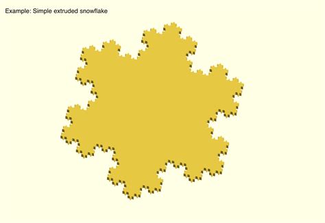 Parametric Openscad Koch Snowflake Generator By Flondy Download Free