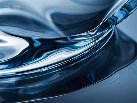 A Blue Wave With A Glassy Surface Premium Ai Generated Image