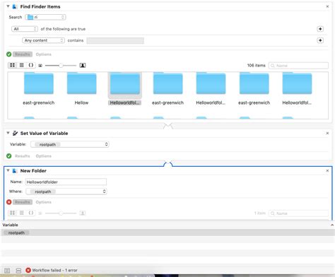 Automator Help Creating Sub Folder From The Finder Items Ask Different