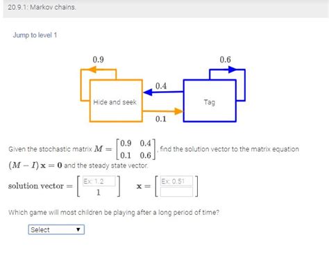 Solved 2091 Markov Chains Jump To Level 1 06 04 Hide