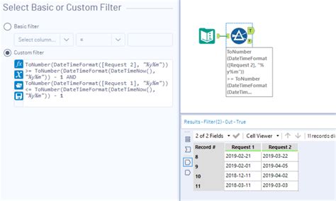 solved filter dates alteryx community