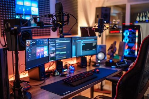 Live Podcast Setups Ar Generative Ai Premium Ai Generated Image