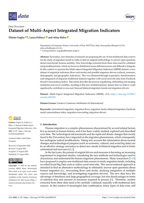 Pdf Dataset Of Multi Aspect Integrated Migration Indicators