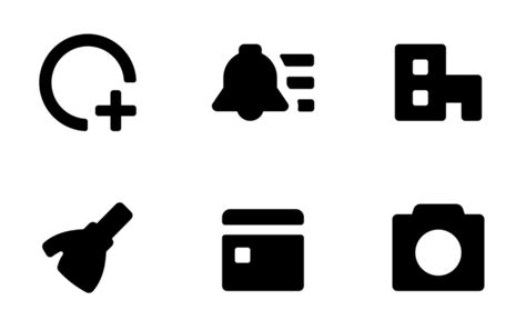Android Set Icon Pack Glyph 33 SVG Icons