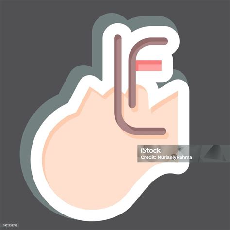 스티커 기관내 삽관 호흡기 치료 기호와 관련이 있습니다 심플한 디자인 편집 가능 간단한 일러스트레이션 가득 찬에 대한 스톡 벡터