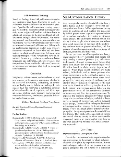 Pdf Self Categorization Theory