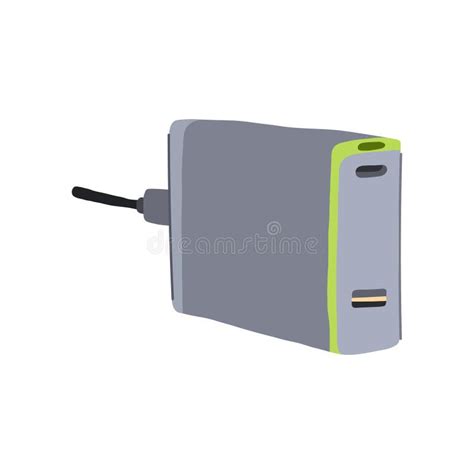 Usb Multi Device Charging Station Cartoon Vector Illustration Stock