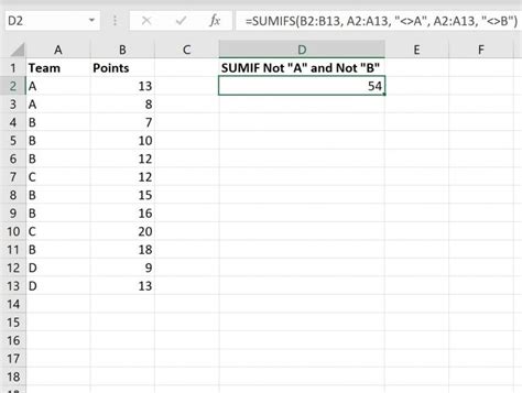 Excel How To Calculate Sum If Cells Not Equal To Value
