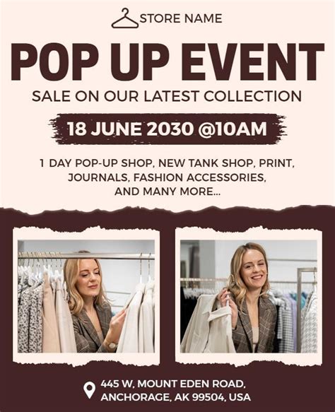 Fashion Pop Up Event Sale Flyer Template