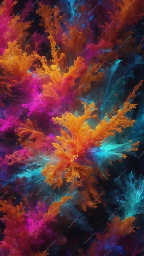 Premium Ai Image Saturated Color Bioluminescent Abstract Professional