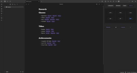 Rpg Life In Depth Documentation Plugin Concept Plugins Ideas Obsidian Forum