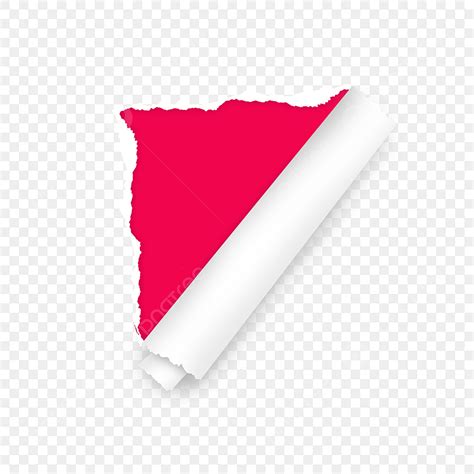 Torn Paper Clipart Vector Torn Paper Scroll Red Scroll Paper Page Turning Png Image For Free