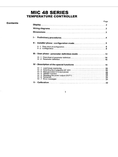 Crouzet Temperature Control User Manual Mic 48 Manualzz Pdf