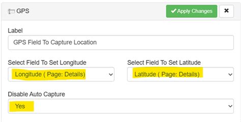 Trigger The Gps Field To Capture Coordinates