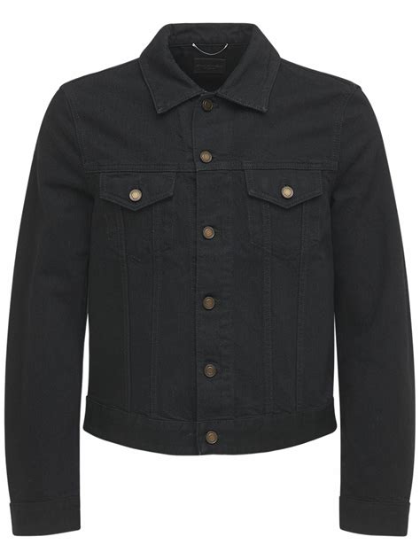 Saint Laurent Fitted Cotton Denim Jacket Saint Laurent