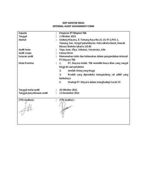 Audit Assignment Pdf